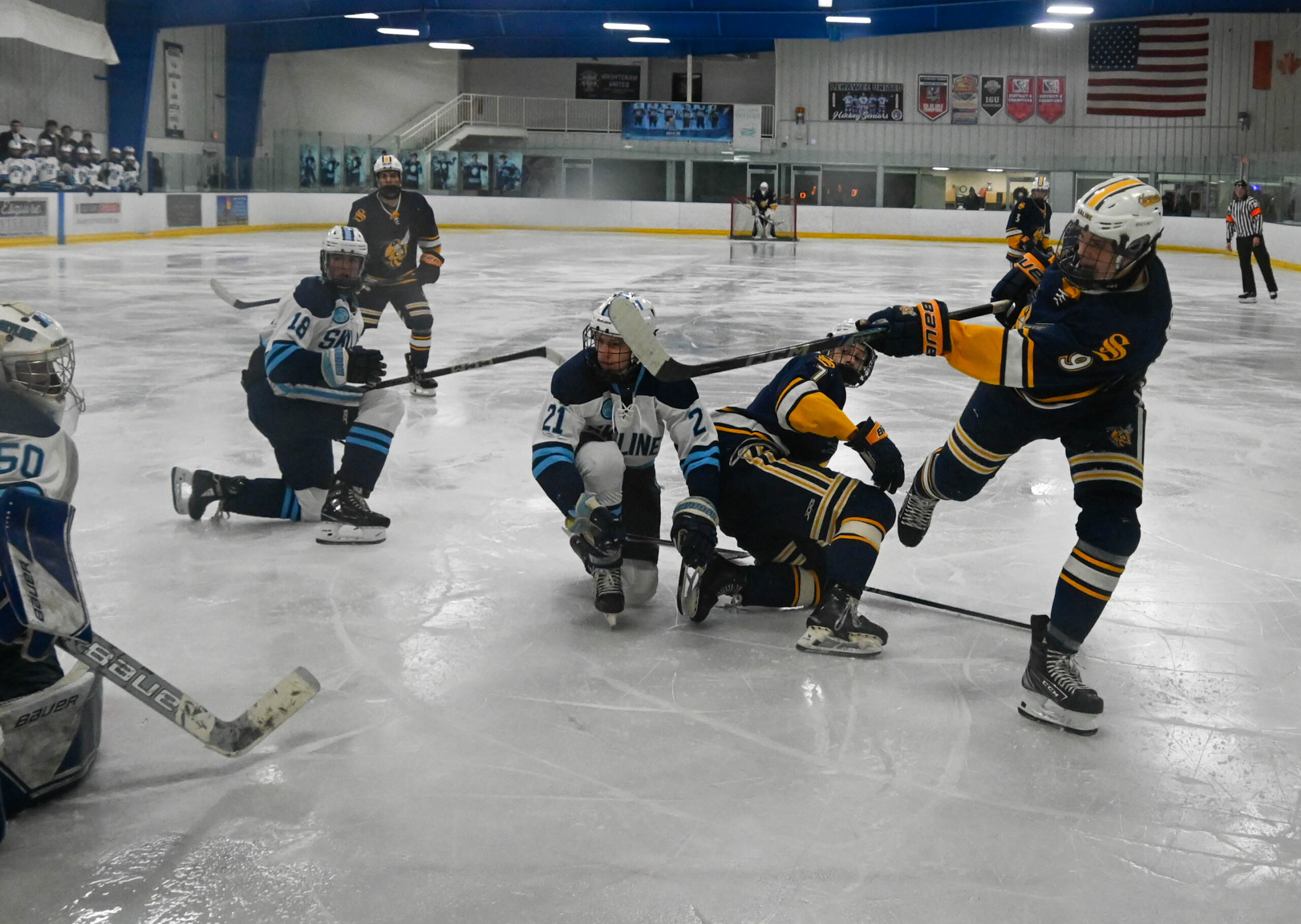Saline Hockey Dominates Ann Arbor Skyline In 6-0 Shutout